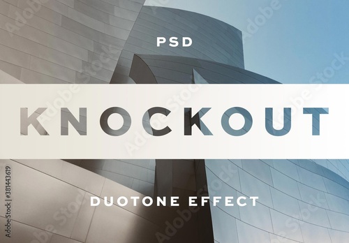 Knockout Text Effect Logo Mockup Stock Template | Adobe Stock