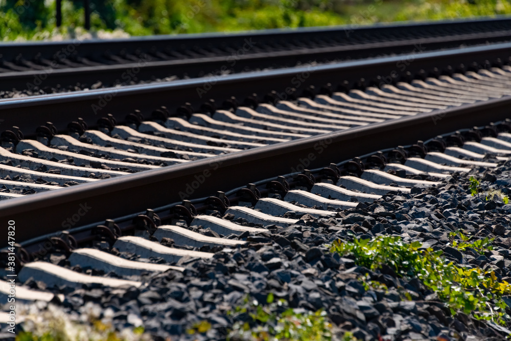 Eisenbahn Schienen Gleise Trasse Deutschland Fluchtpunkt parallel ...