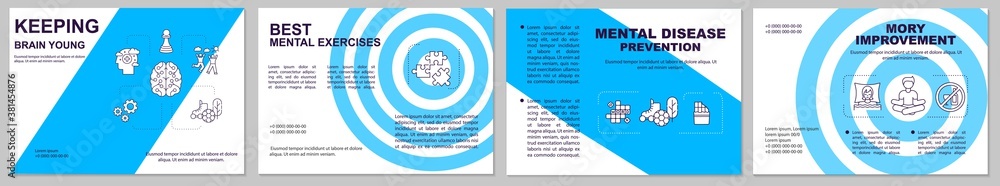 Keeping brain young brochure template. Self development tips flyer ...