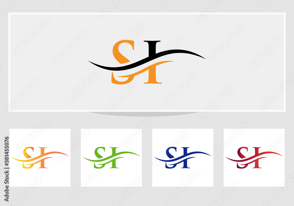 SI logo design. SI Logo for luxury branding. Elegant and stylish design ...