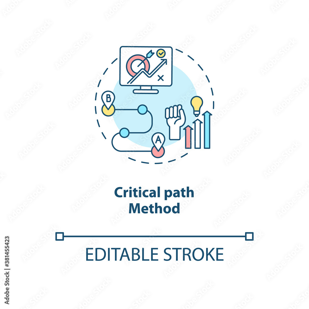 Critical Path Method Concept Icon Software Structure Idea Thin Line critical-path-method-concept-icon-software-structure-idea-thin-line