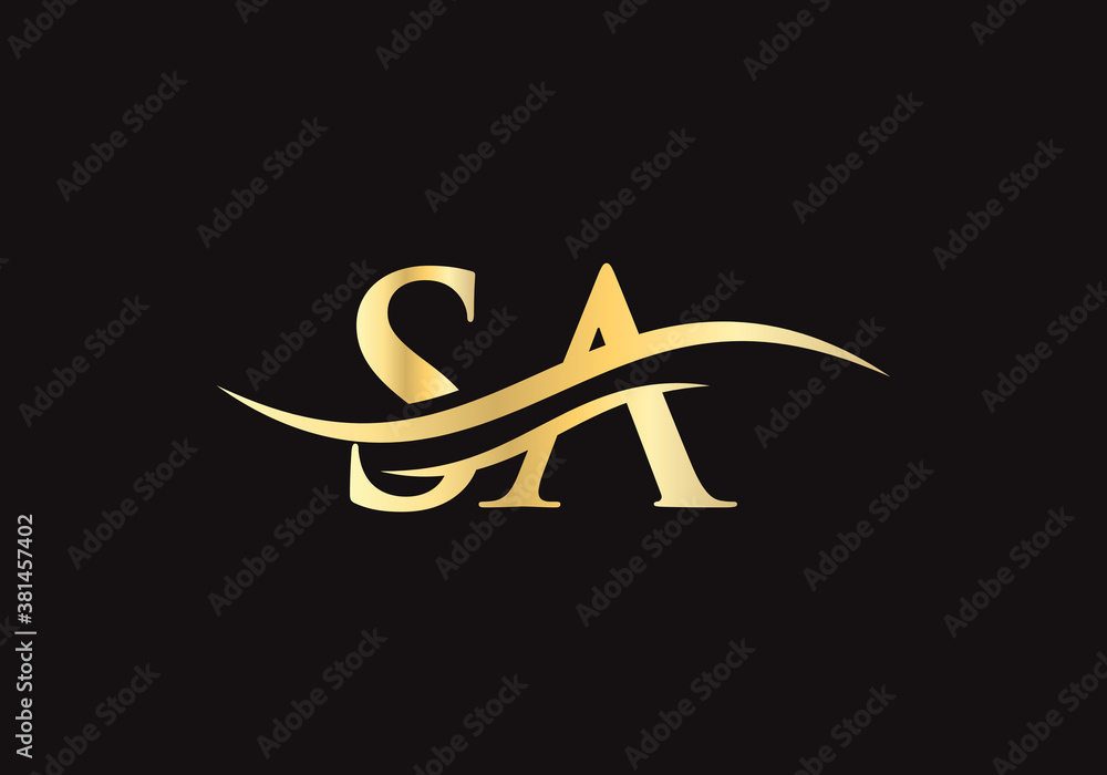 SA logo design. SA Logo for luxury branding. Elegant and stylish design ...