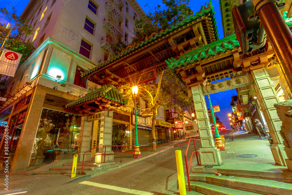 San Francisco, California, United States - August 16, 2019: entrance to ...