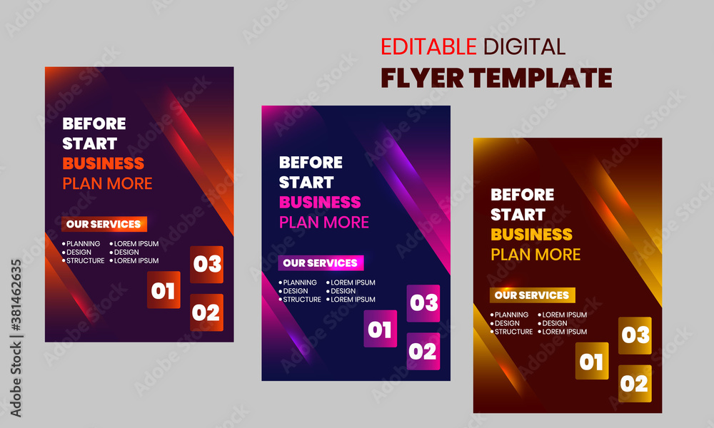 Editable digital flyer and poster brochure cover design layout ...