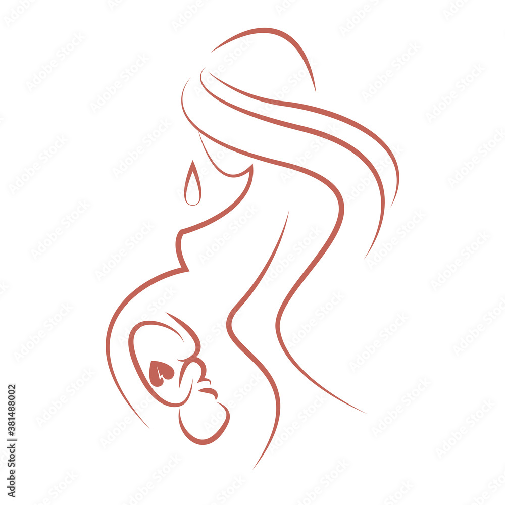 pregnancy loss, abortion, Miscarriage concept. Woman is crying in ...