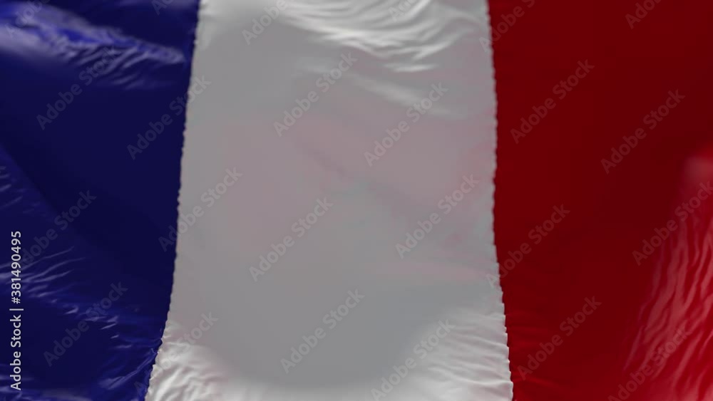 France flag as a background. 3D animation French flag in slow motion ...