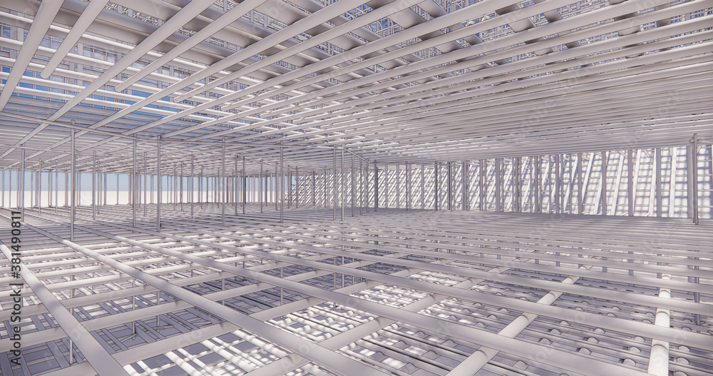 3D BIM model of reinforcement framework of the building Stock ...