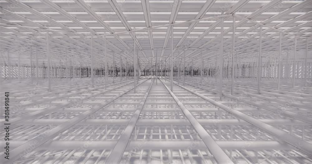 3D BIM model of reinforcement framework of the building Stock Video ...