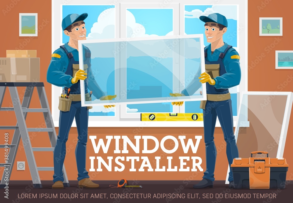 Grafika wektorowa Stock: Windows installers service vector banner ...