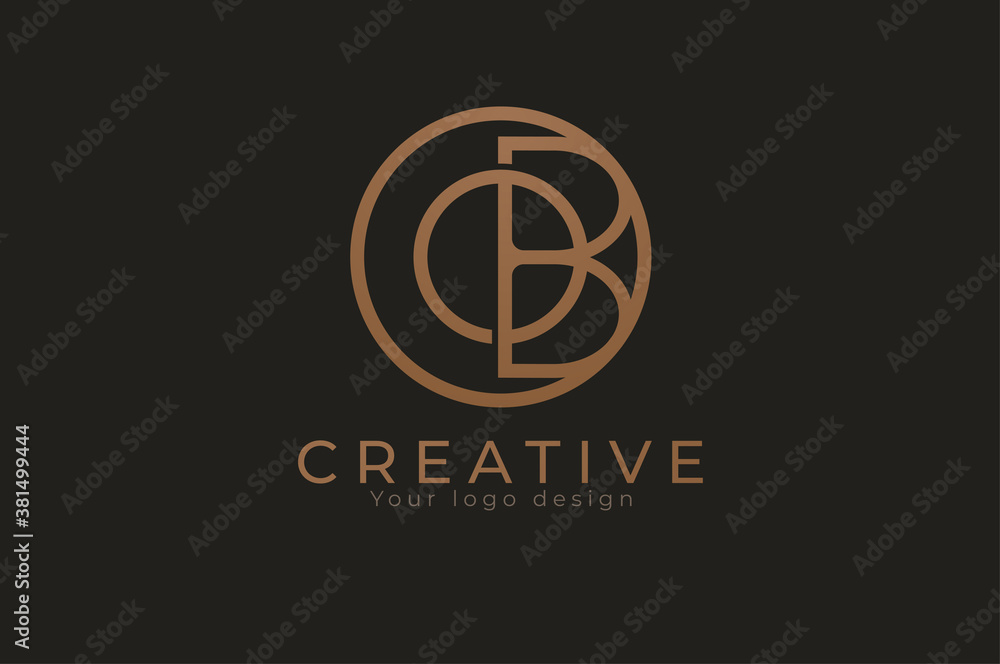 Abstract initial letter O and B logo,usable for branding and business ...