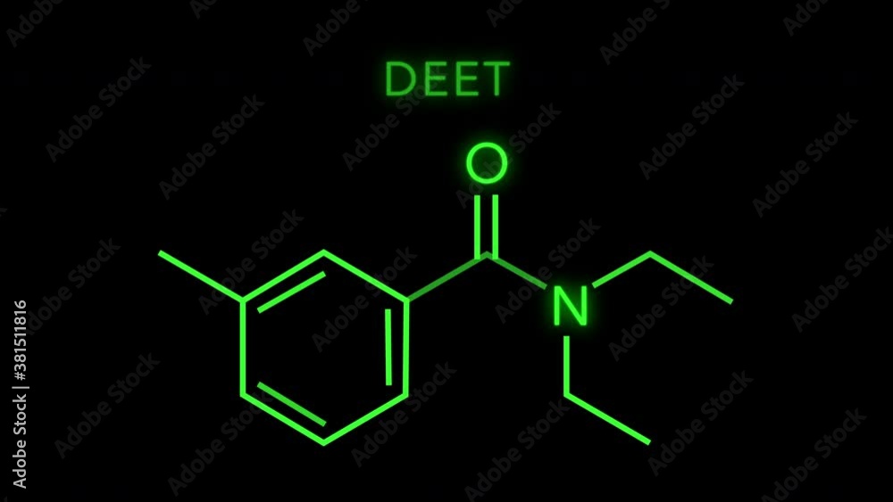 Vidéo Stock NN-Diethyl-meta-toluamide also called DEET or ...