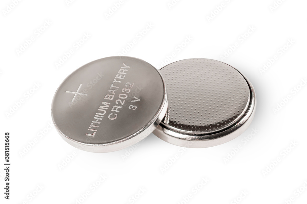 Lithium battery isolated on white background. Stock Photo | Adobe Stock