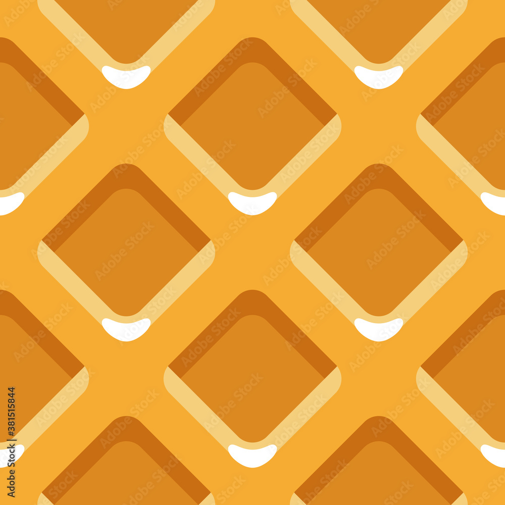Wafer seamless background. Waffles pattern. Texture of sweet and ...
