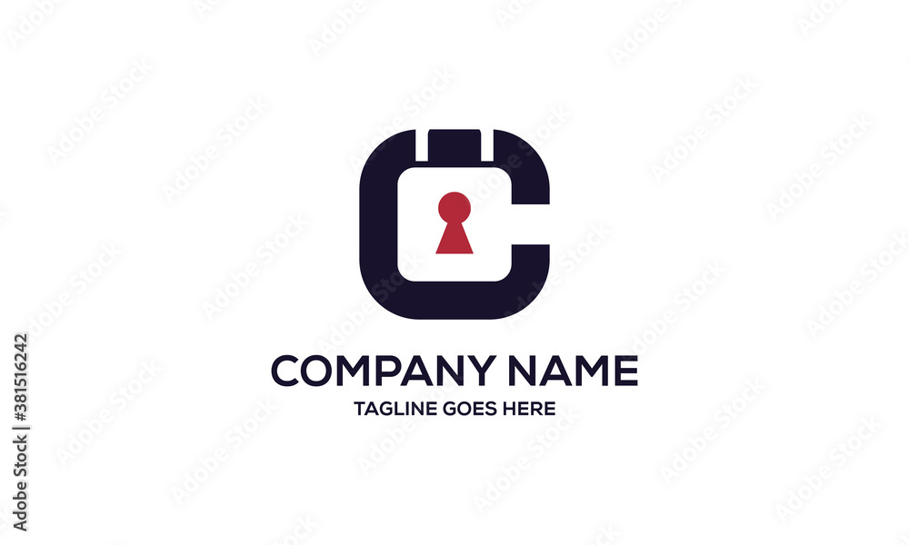 Letter C With Symbol Key Vector Logo Design Inspirations Stock Vector ...
