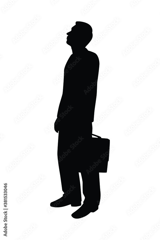 Sad business man silhouette vector Stock Vector | Adobe Stock Sad business man silhouette vector Stock Vector | Adobe Stock