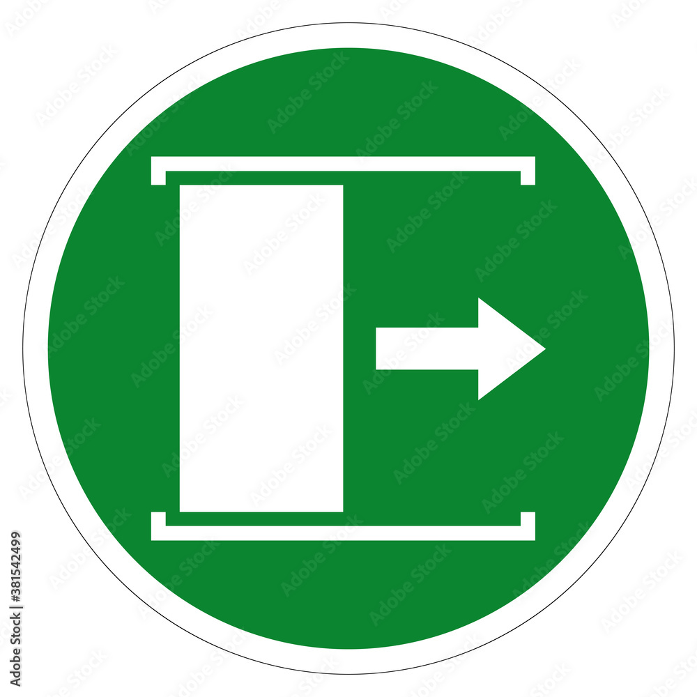 Door Slides Right To Open Symbol Sign, Vector Illustration, Isolate On ...