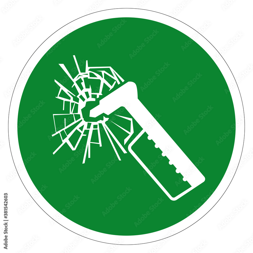 Emergency Hammer Symbol Sign, Vector Illustration, Isolate On White ...