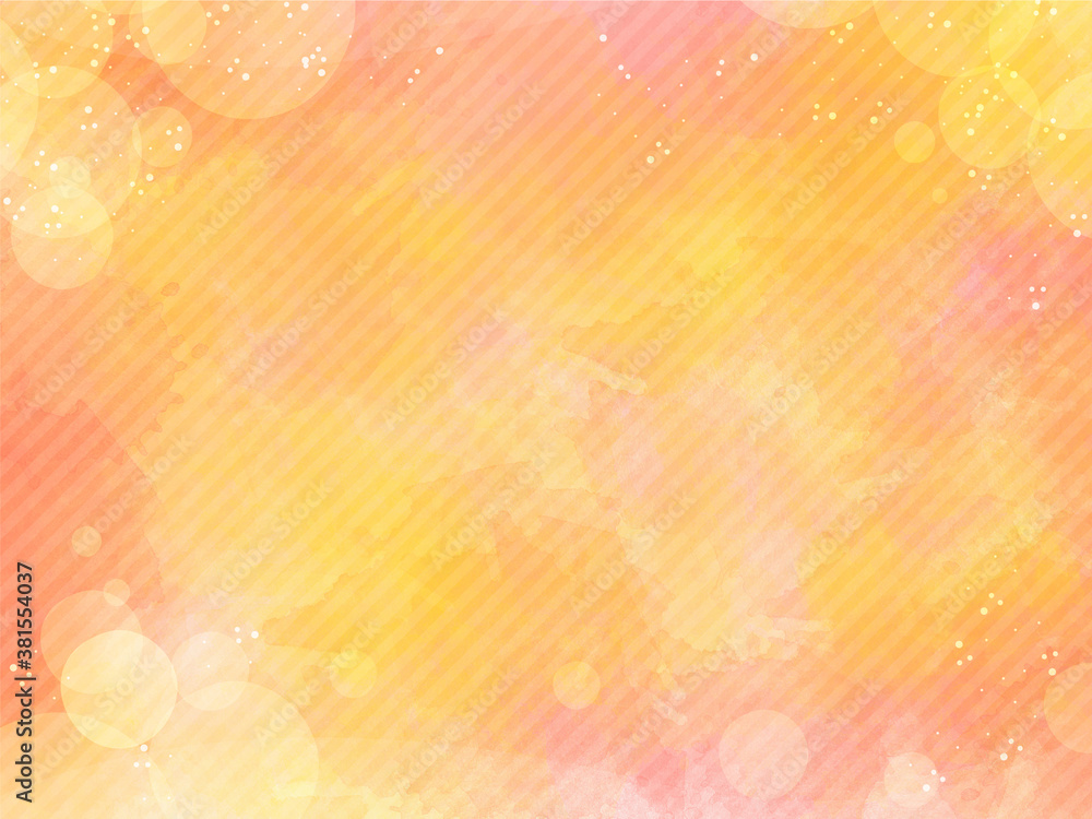 背景 素材 水彩 テクスチャ 泡 オレンジ系グラデーション Stock イラスト Adobe Stock
