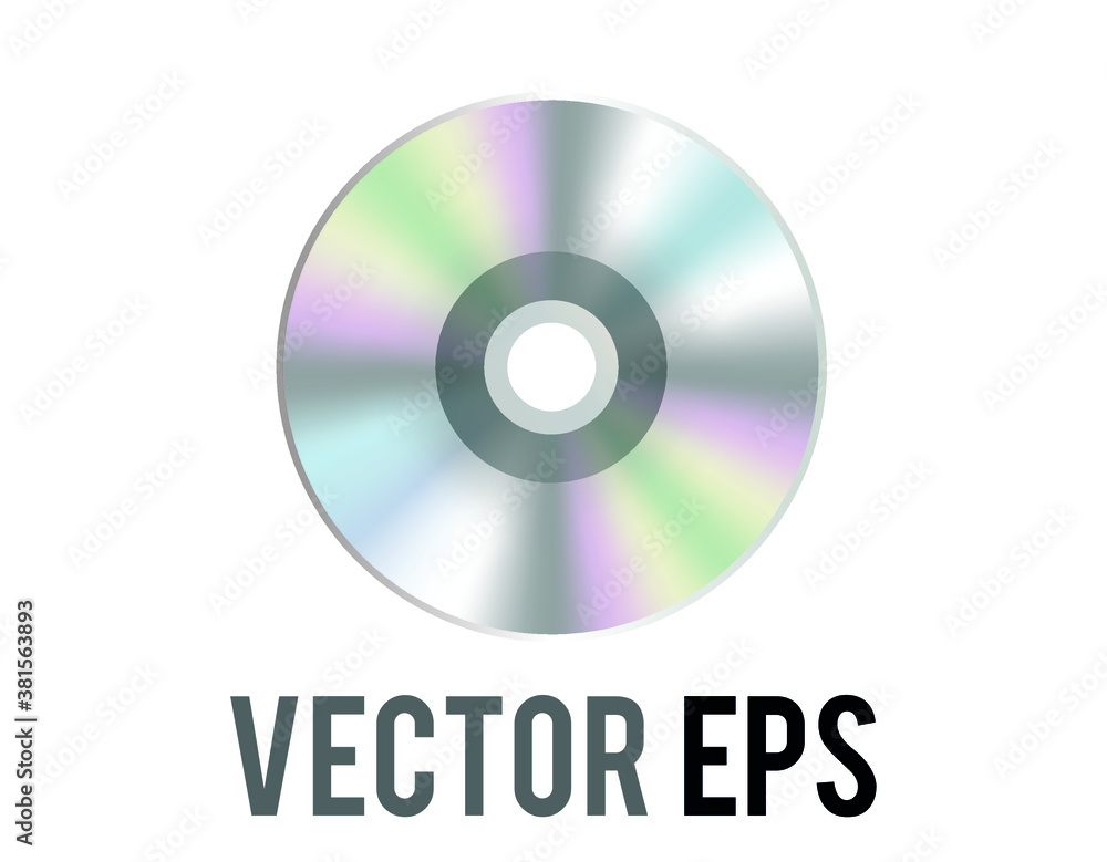 Vector silver optical computer disc emoji icon, used to represent CD ...
