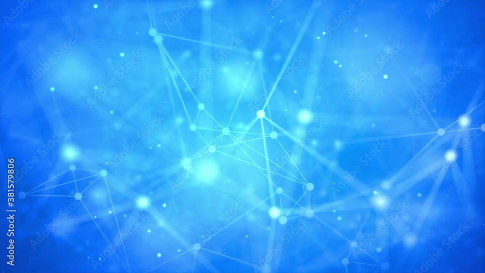 Abstract Neural network concept. Connected cells with links Loop background. High technology ...