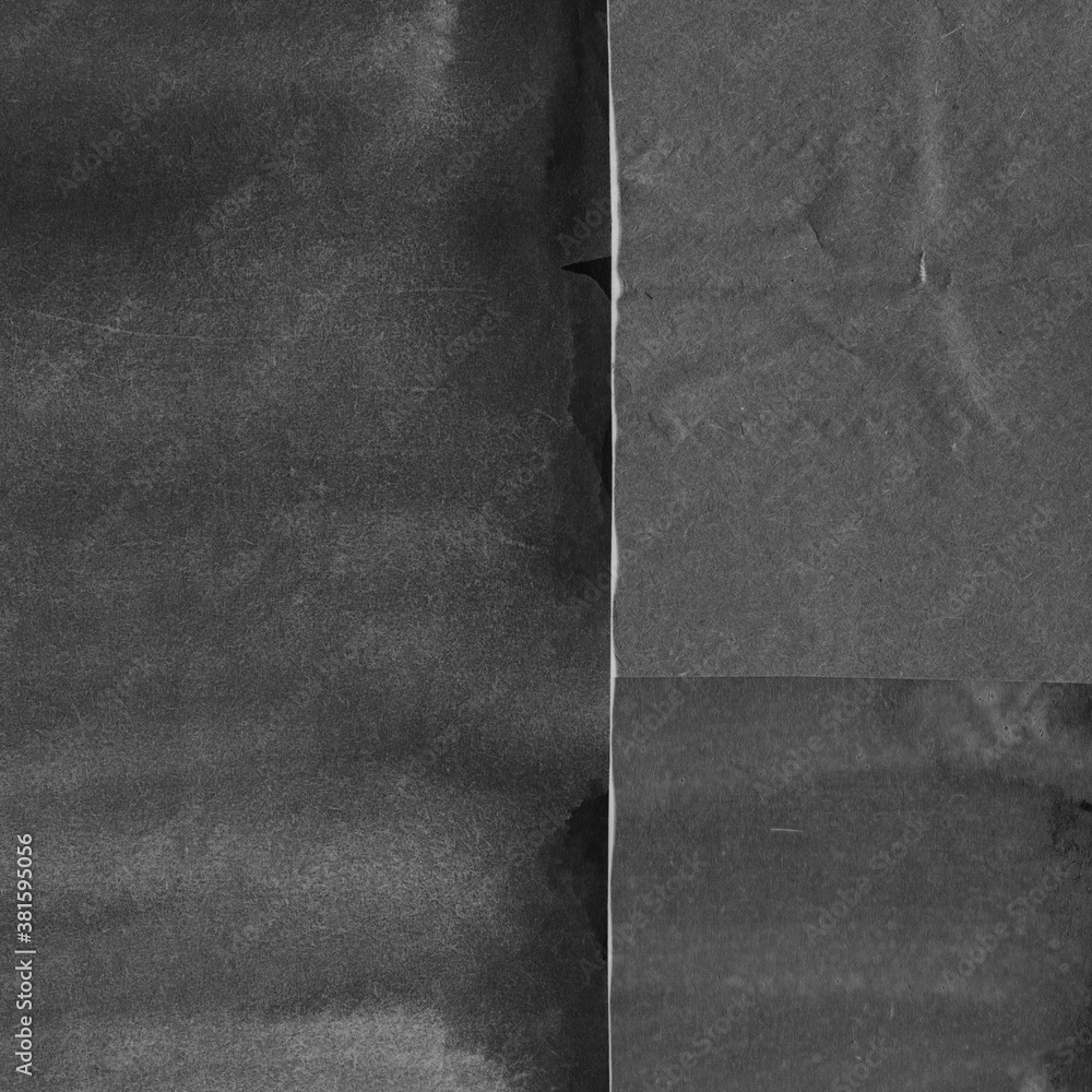 Black torn paper collage close-up. Texture made from various paper and ...