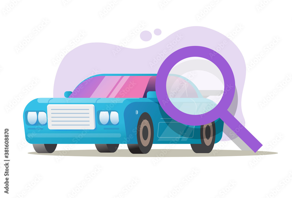 Automotive service test check inspection of car automobile vector flat ...