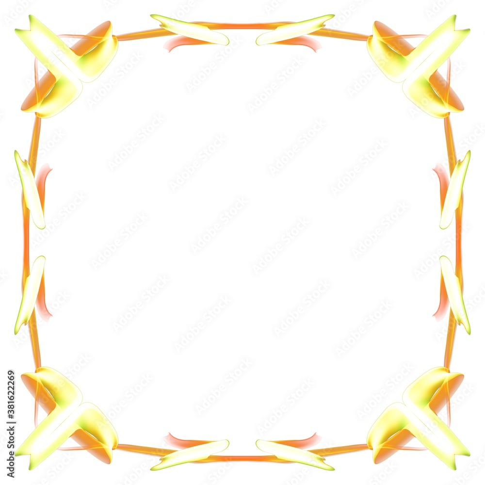 Frame on a white background. Border design illustration. White square ...