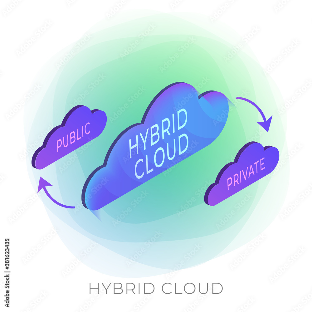 Hybrid Cloud Icon
