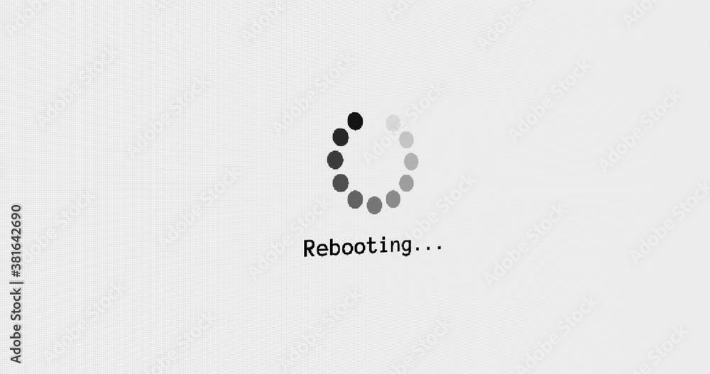 Vidéo Stock Rebooting progress bar circle computer screen animation ...