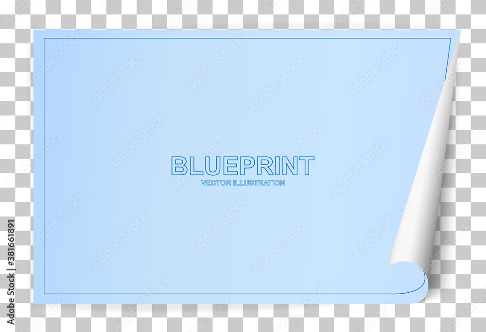 Blueprint paper background for architectural drawing and soft shadow on ...