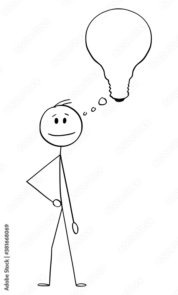 Vetor de Vector cartoon stick figure drawing conceptual illustration of ...