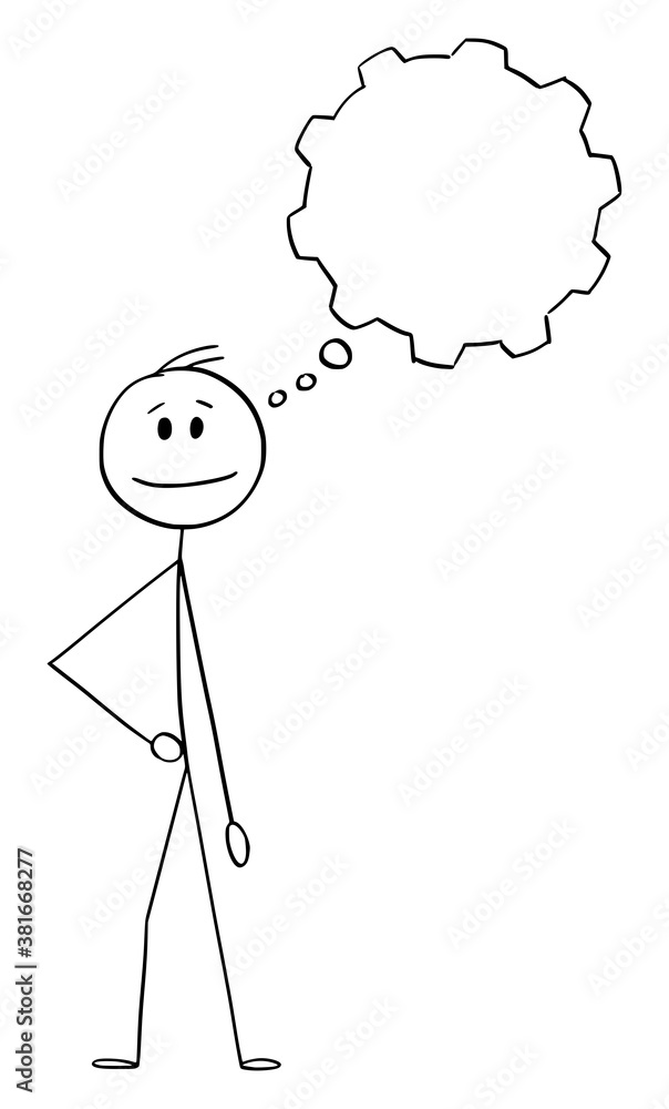 Vector cartoon stick figure drawing conceptual illustration of man ...