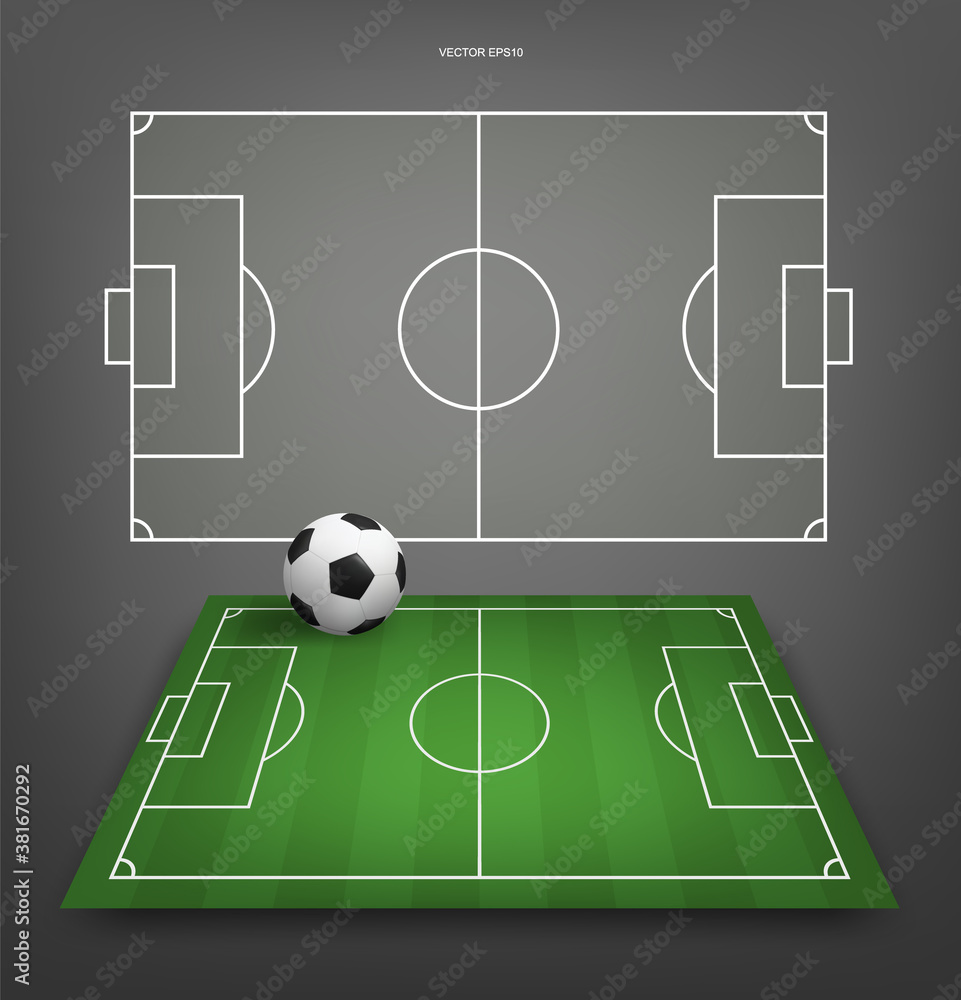 Football field or soccer field background. Green grass court for create ...