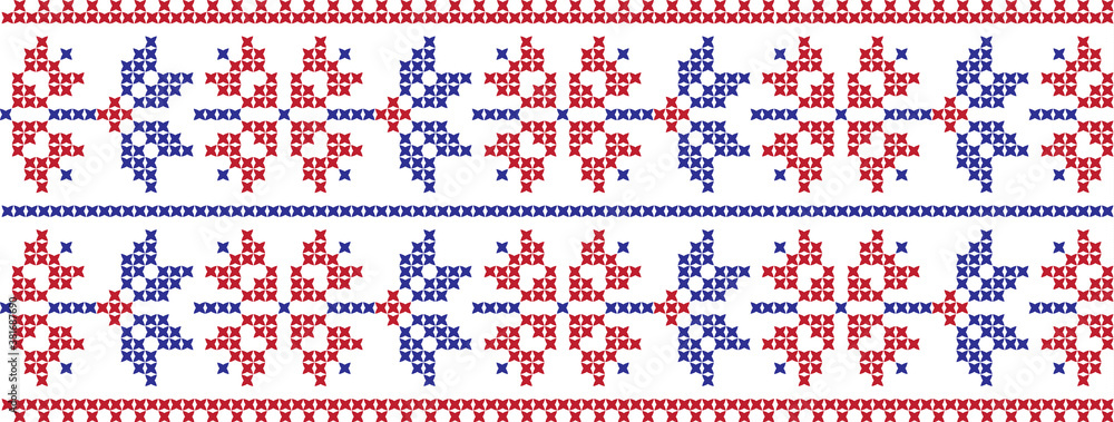 embroidered Ukrainian national pattern crossembroidered cross ukrainian ...