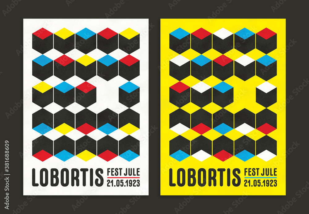 Isometric Cube Pattern Design Cover Layout Stock Template | Adobe Stock