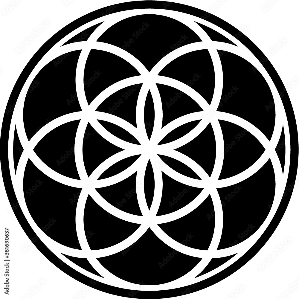 Vector illustration of the seed of life symbol Stock Vector | Adobe Stock