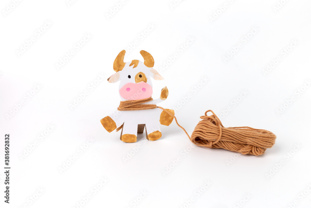 Step by step instructions for creating a paper cow or bull, Children ...