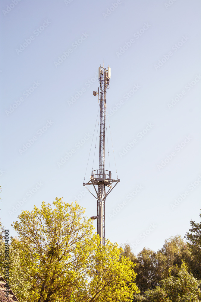 TV tower, radio, television, mobile communications, background, screen ...