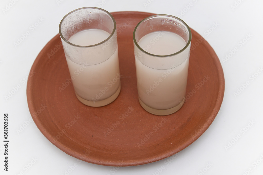 Traditional rice porridge/ payaru kanji / congee / rice soup, made of ...