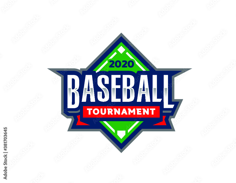 Baseball Tournament logo Stock Vector | Adobe Stock