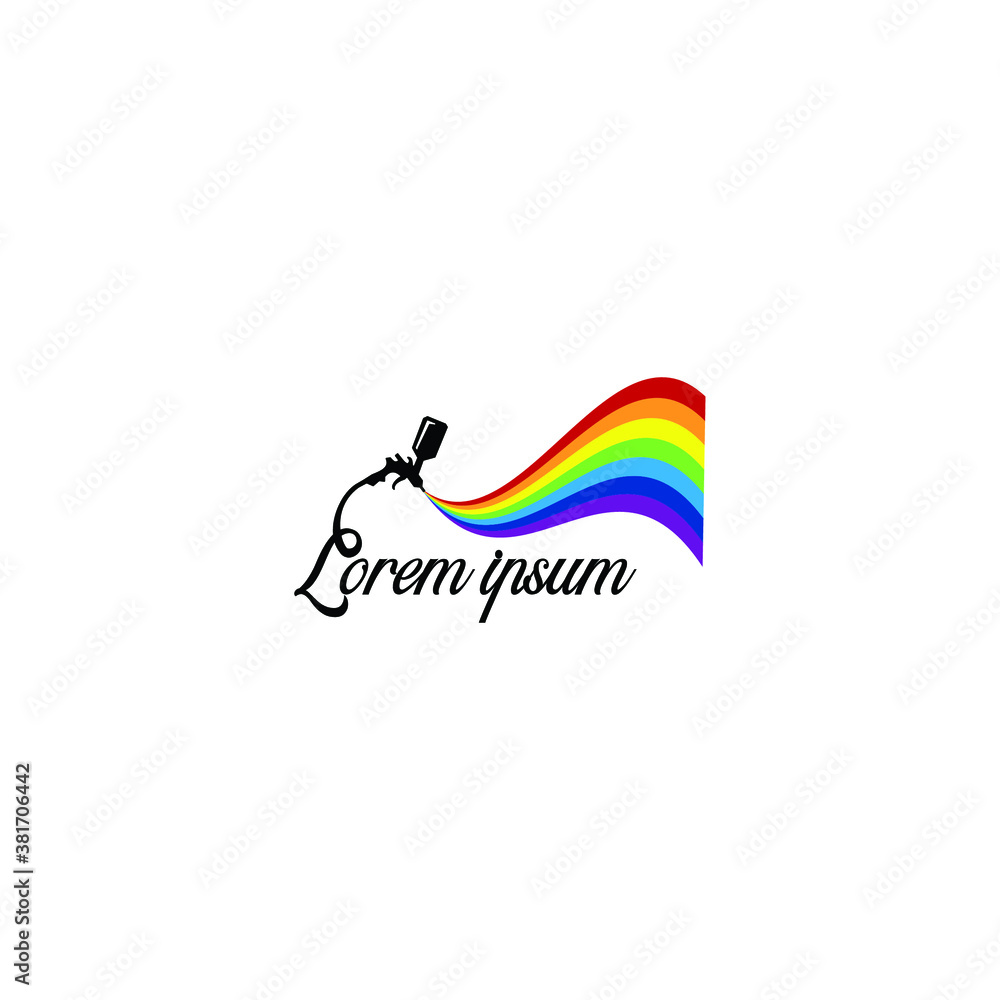 Rainbow Paint Logo Design Concept Vector. Colorful Logo Vector Template ...