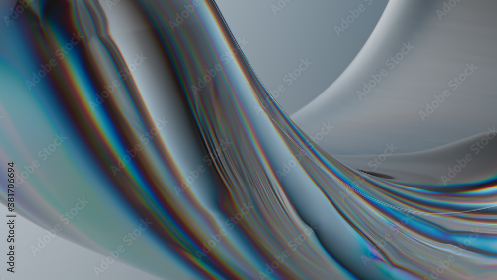 Abstract glass composition. 3d render of geometric shapes made of ...