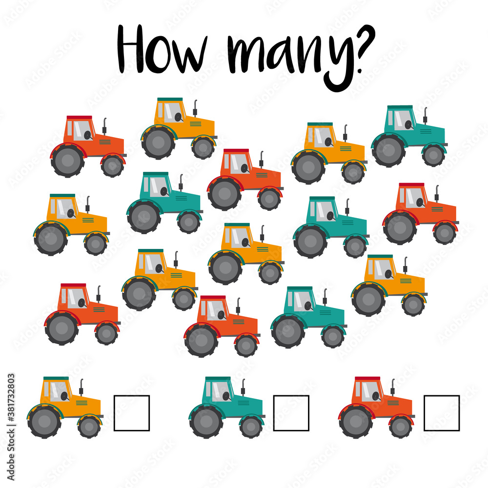 How Many Objects Preschool Counting Activities Printable Worksheet
