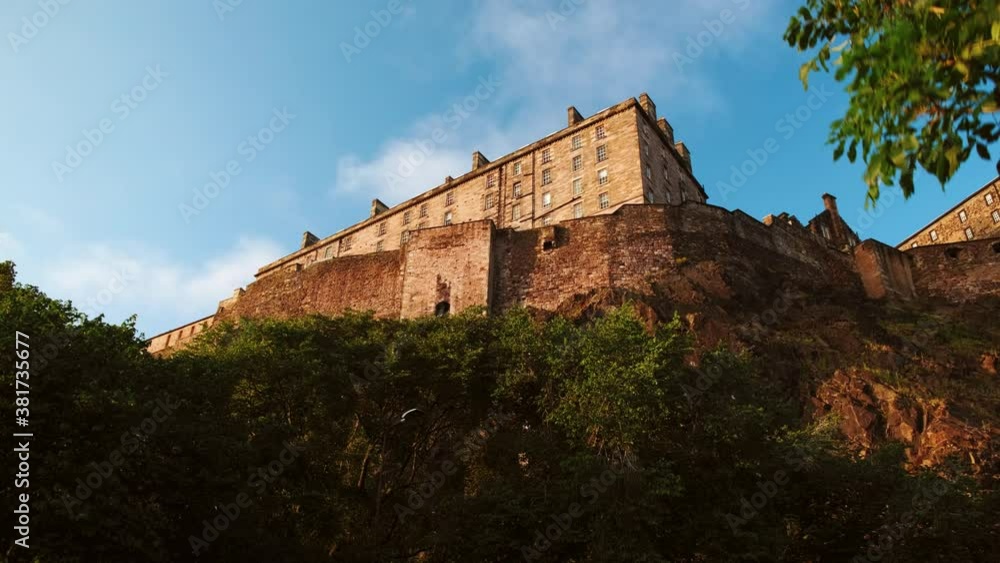 Epic shot of Edinburgh Castle in Scotland, UK. The royal castle on the ...