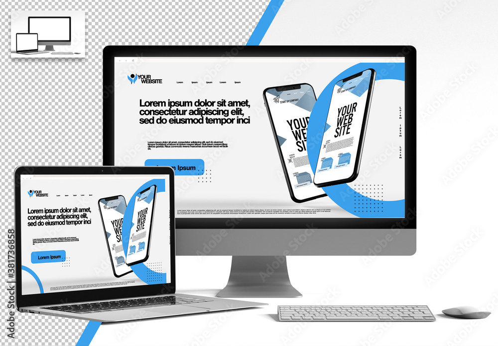 Electronic Devices Mock Up Stock Template | Adobe Stock