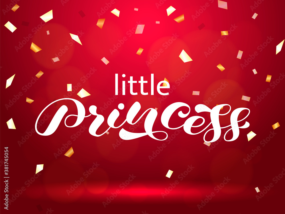 Little Princess brush lettering. Vector stock illustration for poster ...