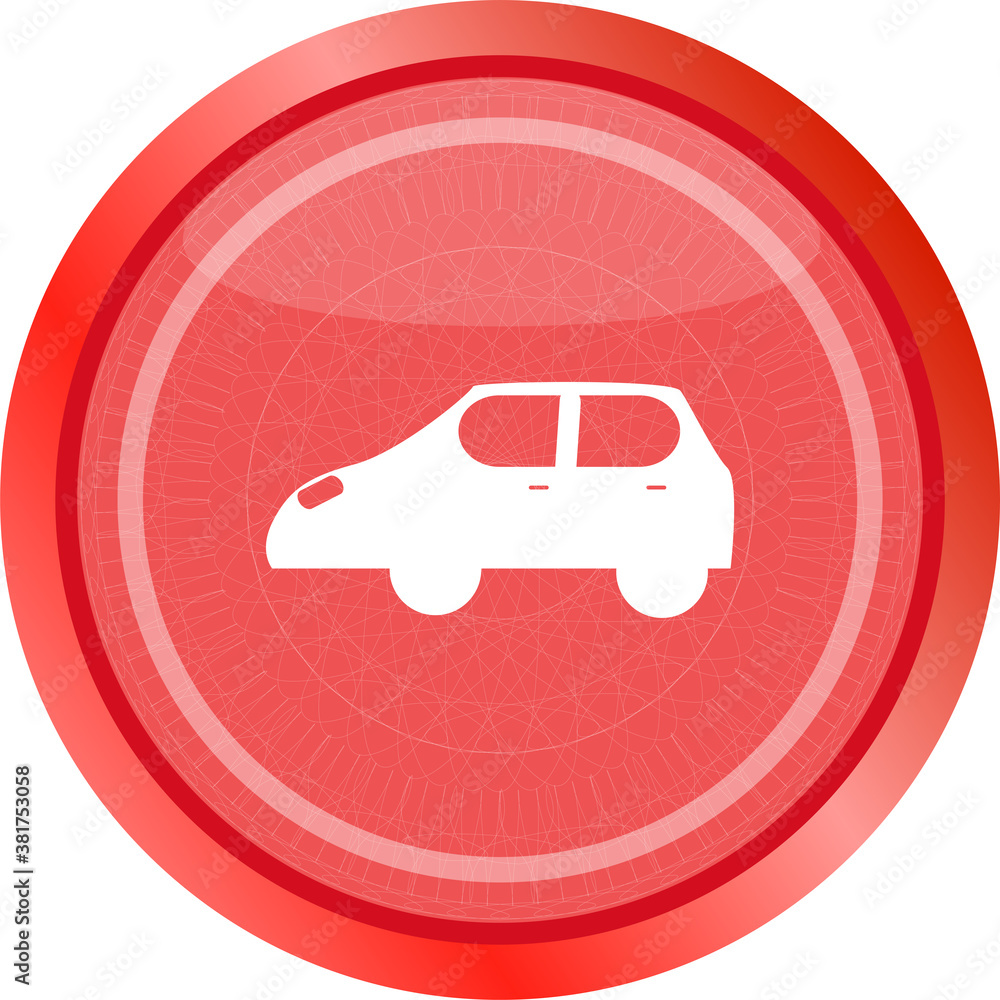 Car icon button design elements . Trendy flat style sign isolated on ...