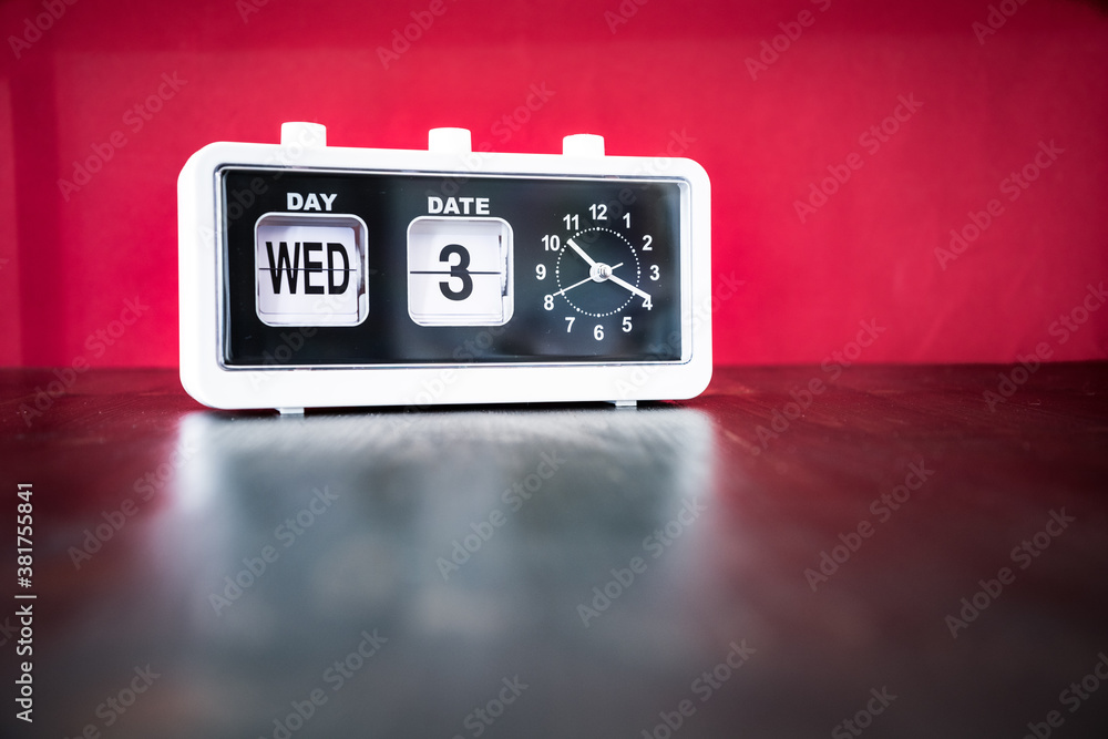 Wednesday 3rd, Third Wednesday of the month - white vintage alarm clock ...