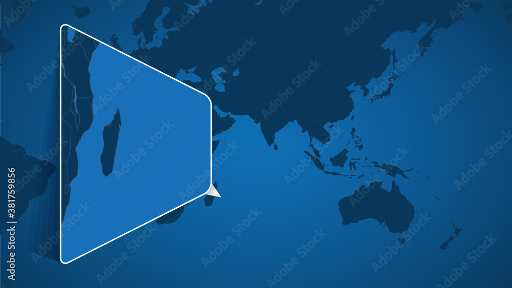 Location of Mauritius on the World Map with Enlarged Map of Mauritius ...
