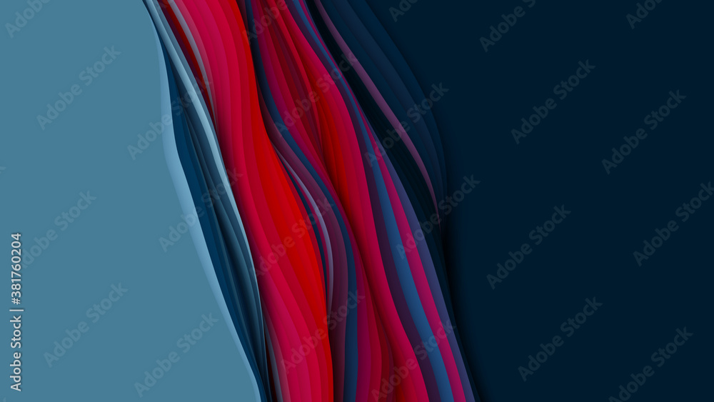 Paper cut abstract background. Vector 3D dark colorful carving art ...